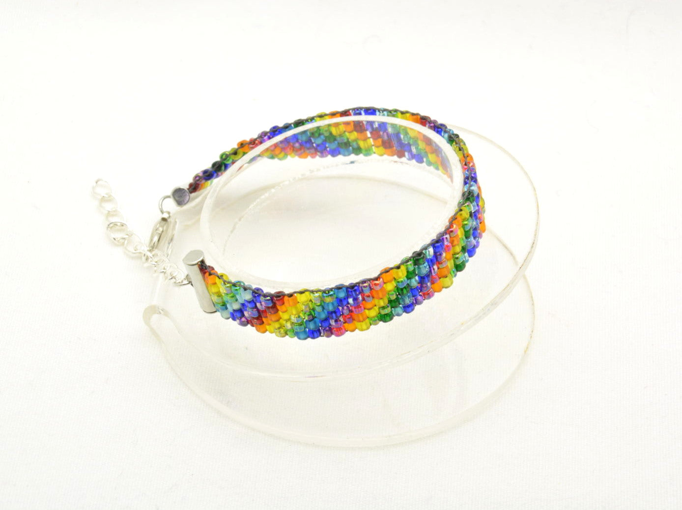 Rainbow woven bracelet – Kinetic Color Foundry