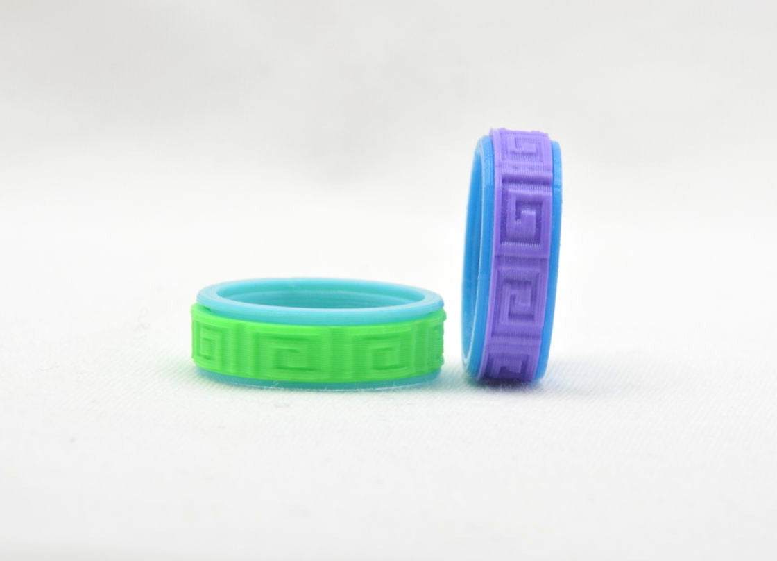 Spiral Pattern Fidget Ring – Kinetic Color Foundry