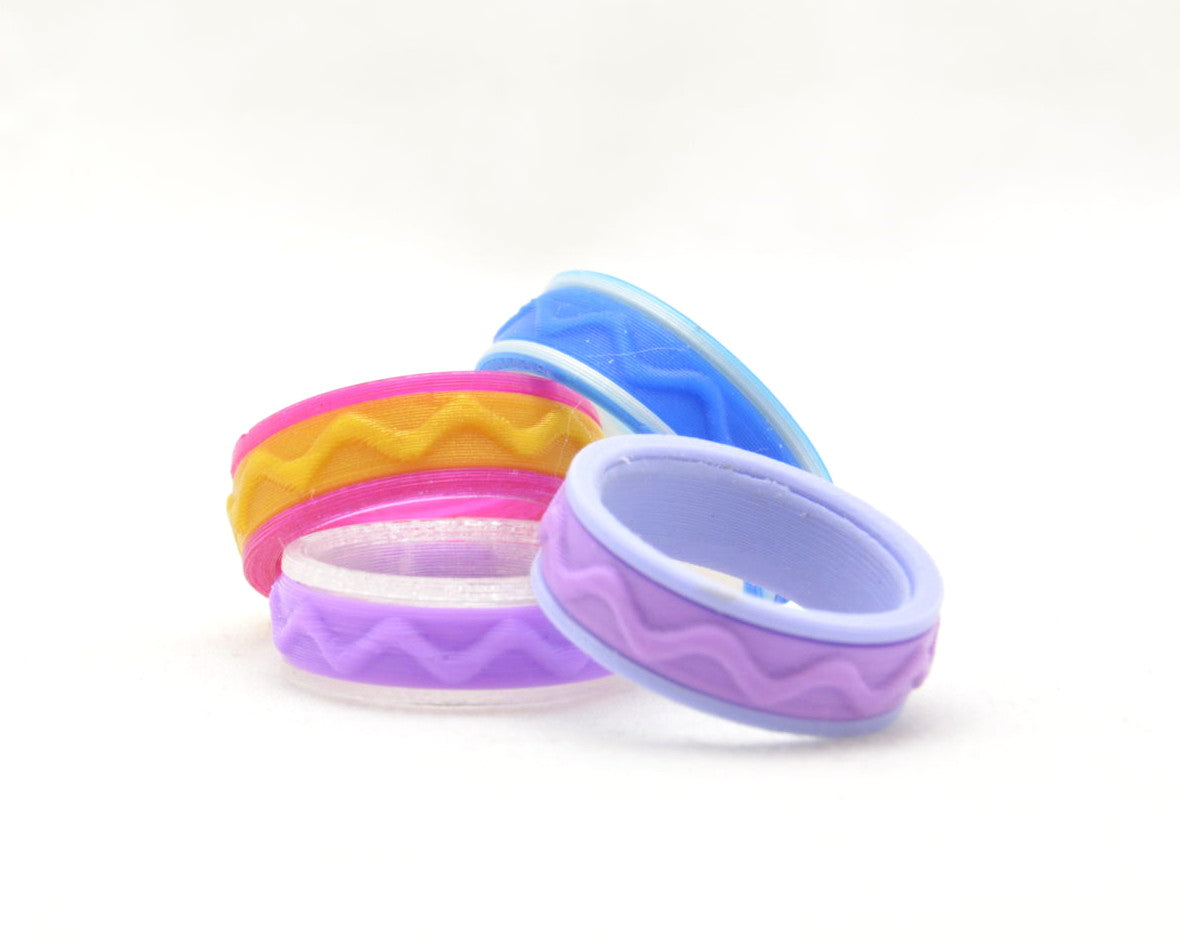 Wave Pattern Fidget Ring – Kinetic Color Foundry